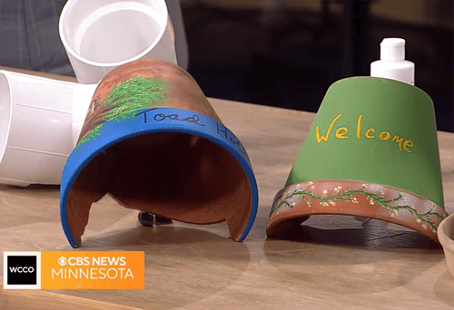 DIY Toad Houses and Bee Baths [VIDEO]